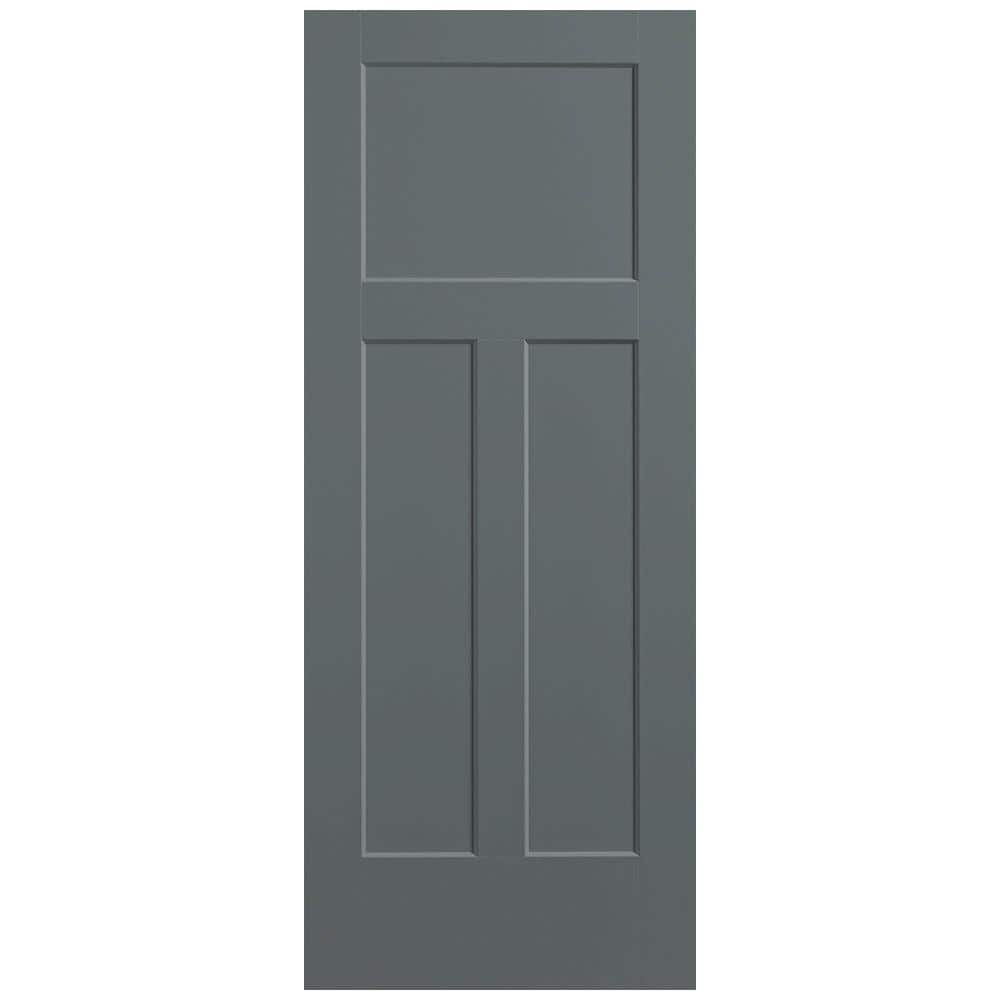 Masonite 32 in. x 80 in. 3-Panel Winslow Single Bore Solid Core Cordite ...