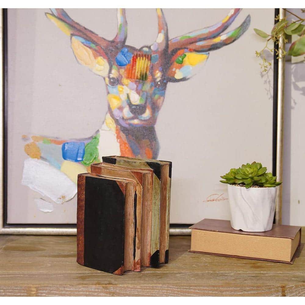 Brown 5.5 in. x 7.5 in. MDF Decorative Book Boxes 3-Pack for Elegant ...
