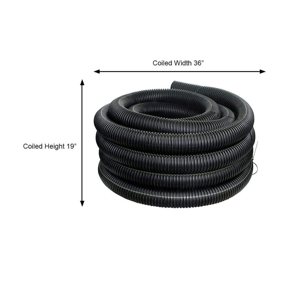 Advanced Drainage Systems 4 in. x 50 ft. Singlewall Solid Drain Pipe ...