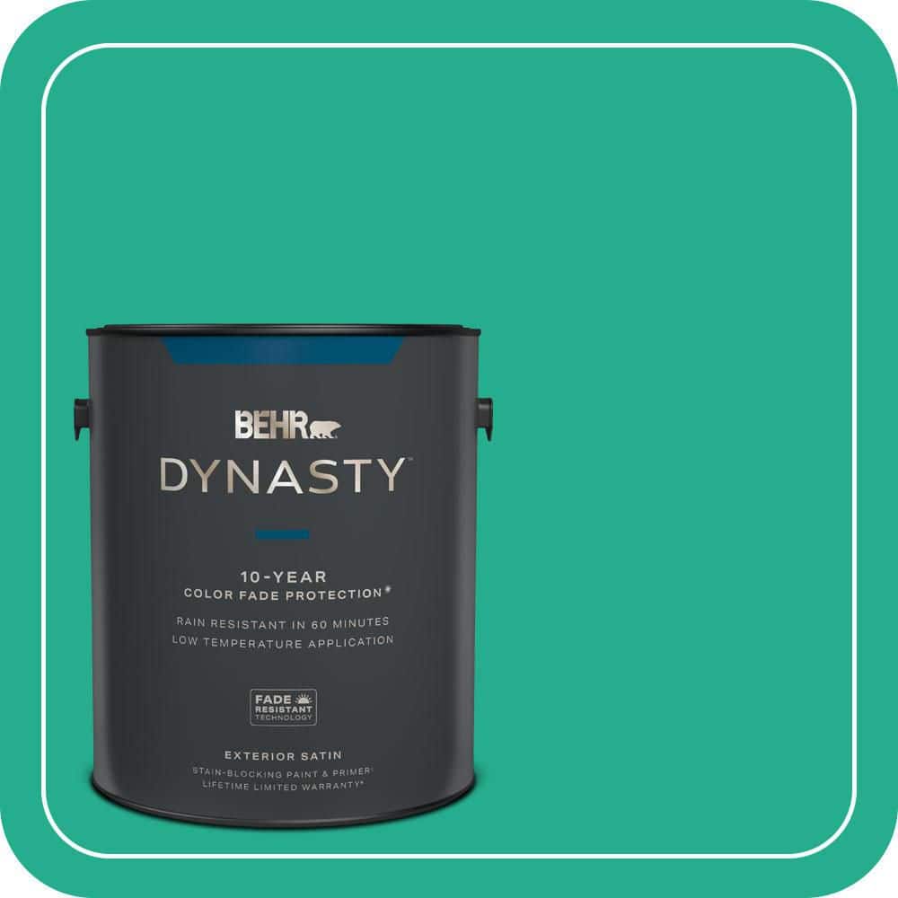 BEHR DYNASTY 1 gal. #P430-5 Enchanted Wells Satin Enamel Exterior Stain ...