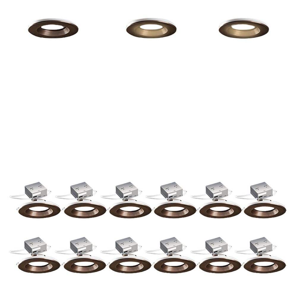 6 in. LED Recessed Light with Night Light, CRI90 3000K/4000K/5000K ...