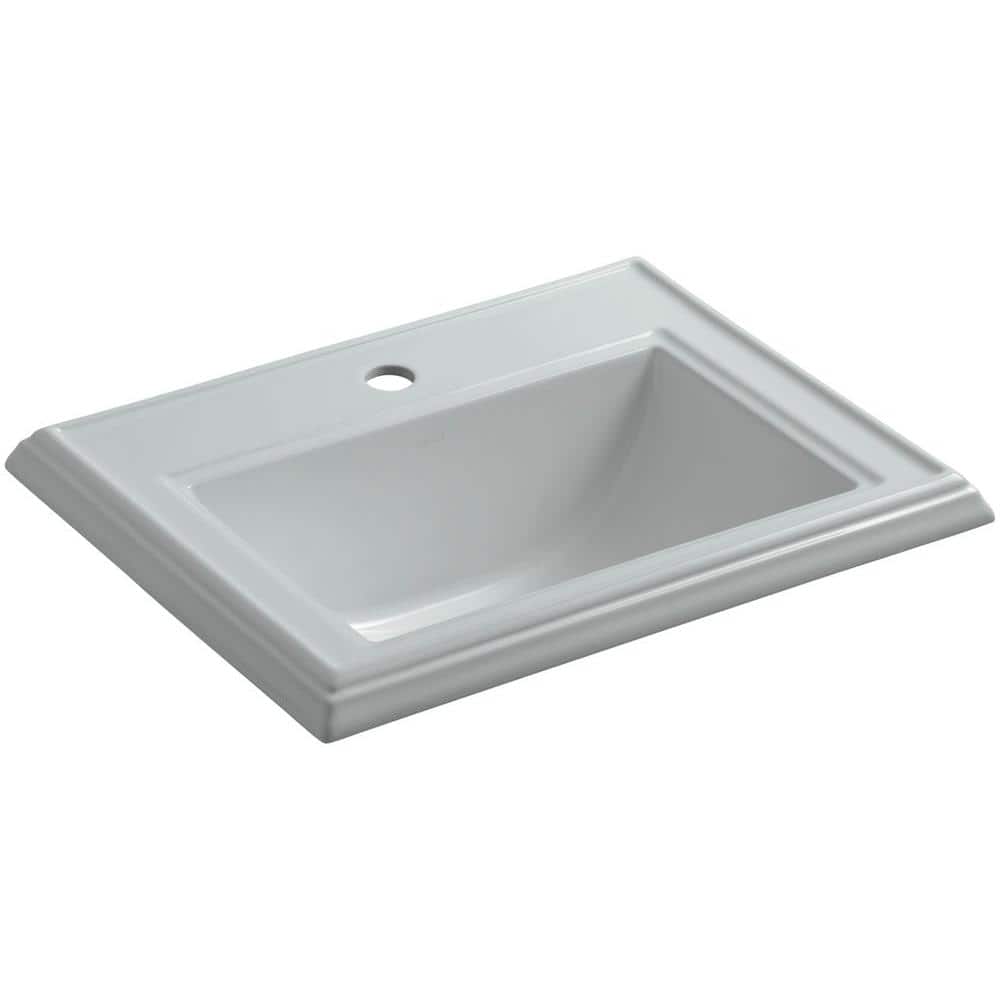 Reviews for KOHLER Memoirs 21 in. x 10 in. Drop-In Bathroom Sink in Ice Grey Vitreous China | Pg ...
