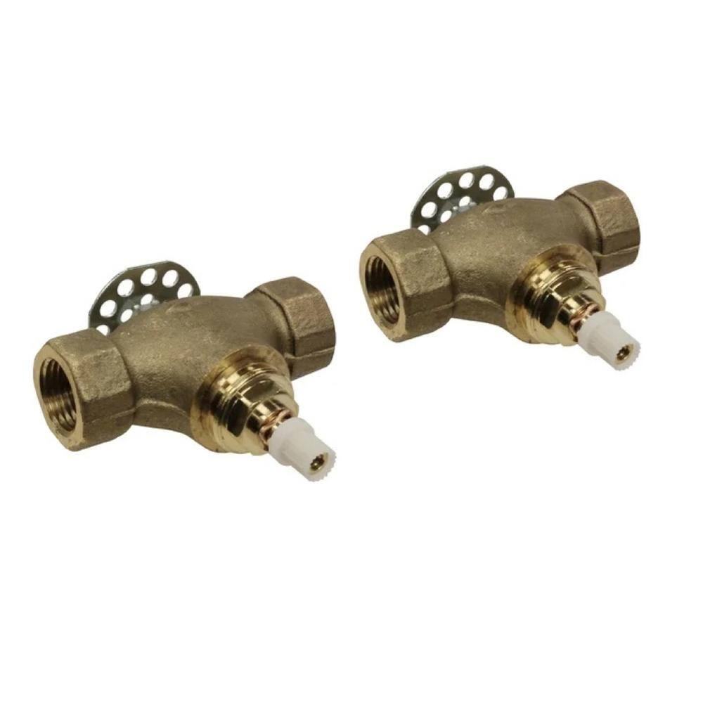 ROHL 1/2 in. Rough In Valve for Wall Mount Lever Handle Set U.3260R-2 ...