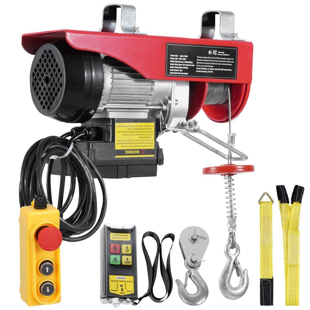 SKYSHALO Electric Hoist 440 lbs. 120V Electric Winch with 328 ft ...
