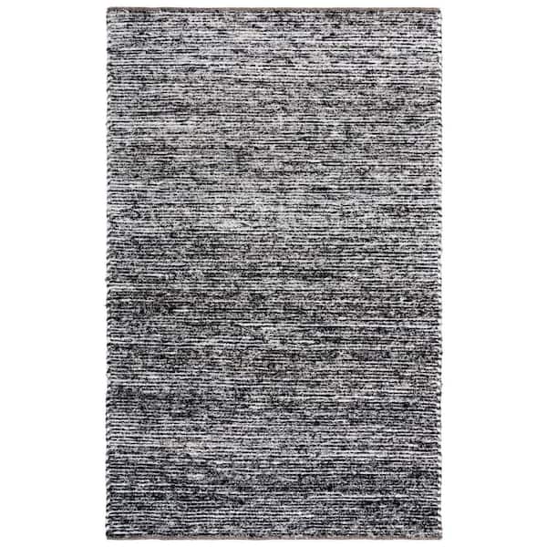 SAFAVIEH Cape Cod 6 ft. x 9 ft. Ivory/Black Distressed Gradient Area ...