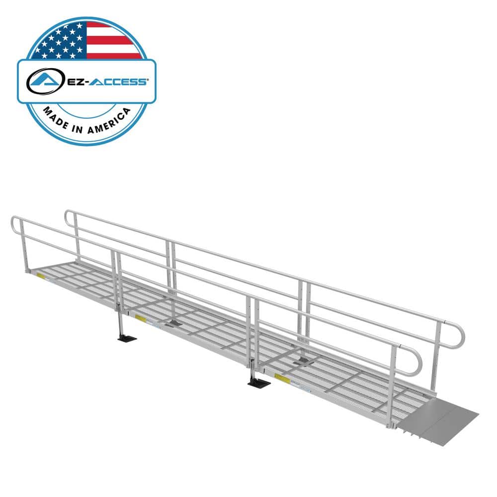 EZ-ACCESS PATHWAY 3G 22 ft. Wheelchair Ramp Kit with Expanded Metal ...