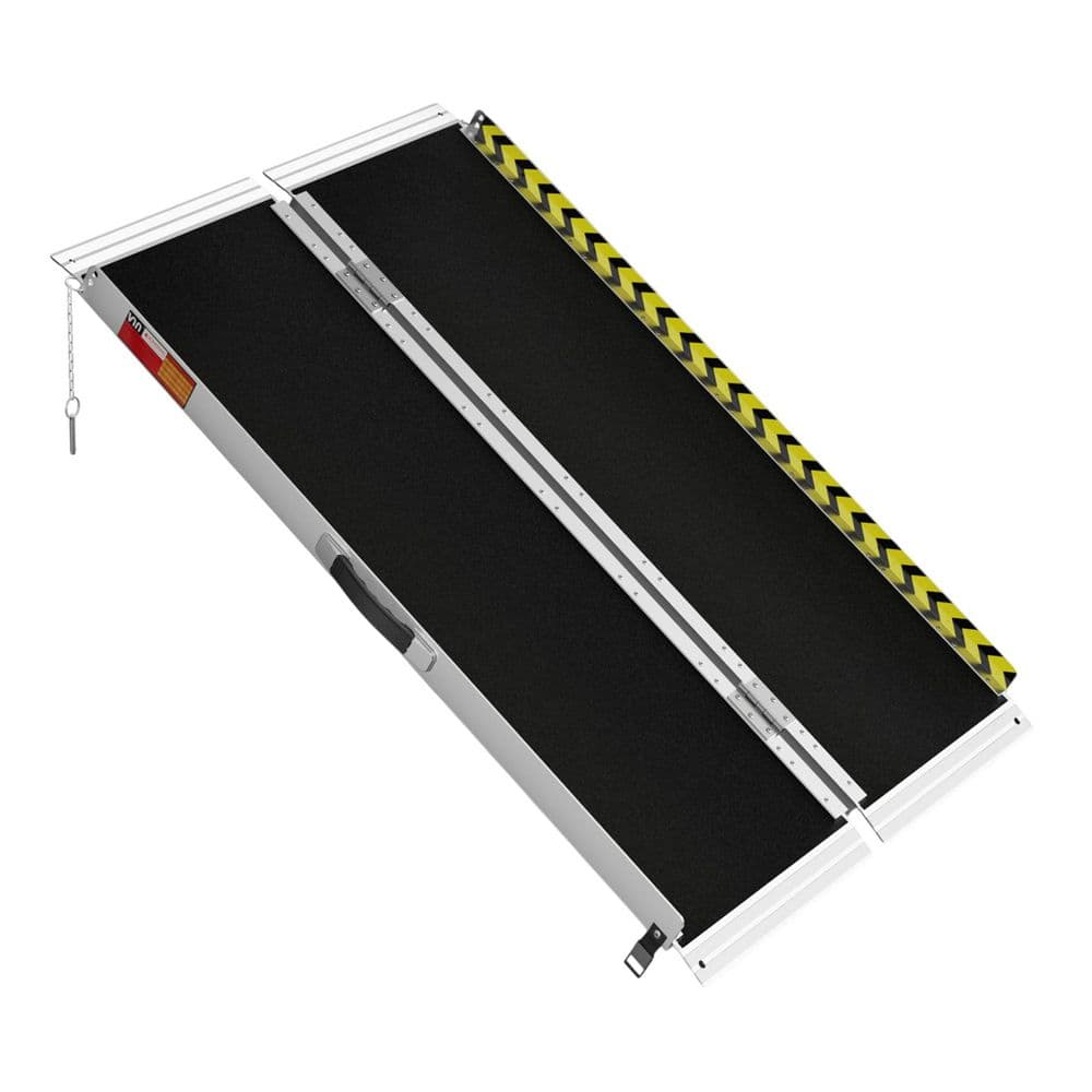 Portable 4FT Aluminum Wheelchair Ramp Non-Slip Surface for Home Steps ...