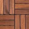 GOGEXX 12 in. x 12 in. Square Acacia Wood Interlocking Flooring Tiles ...