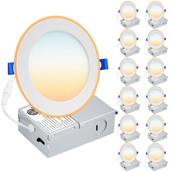 KOAOEIRS 5/6 in. Ultra-Thin Canless Indoor Integrated LED Recessed ...