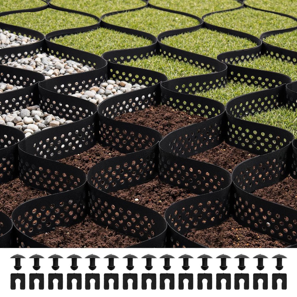 SKYSHALO Ground Grid 1885 lbs. per sq.ft. Load Geo Grid 3 in. Hx25 ft ...