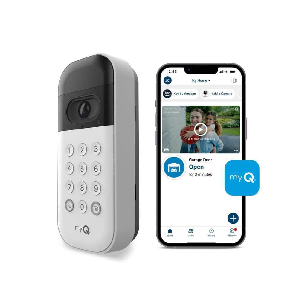 Chamberlain myQ Smart Wireless Garage Door Video Keypad MYQ-K40TXXW ...