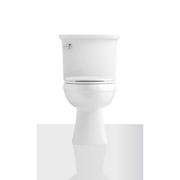 KOHLER Elmbrook 12 in. Rough In 2 Piece 1.28 GPF Single Flush Elongated Toilet in White Seat Not Included K 21285 3 0 The Home Depot