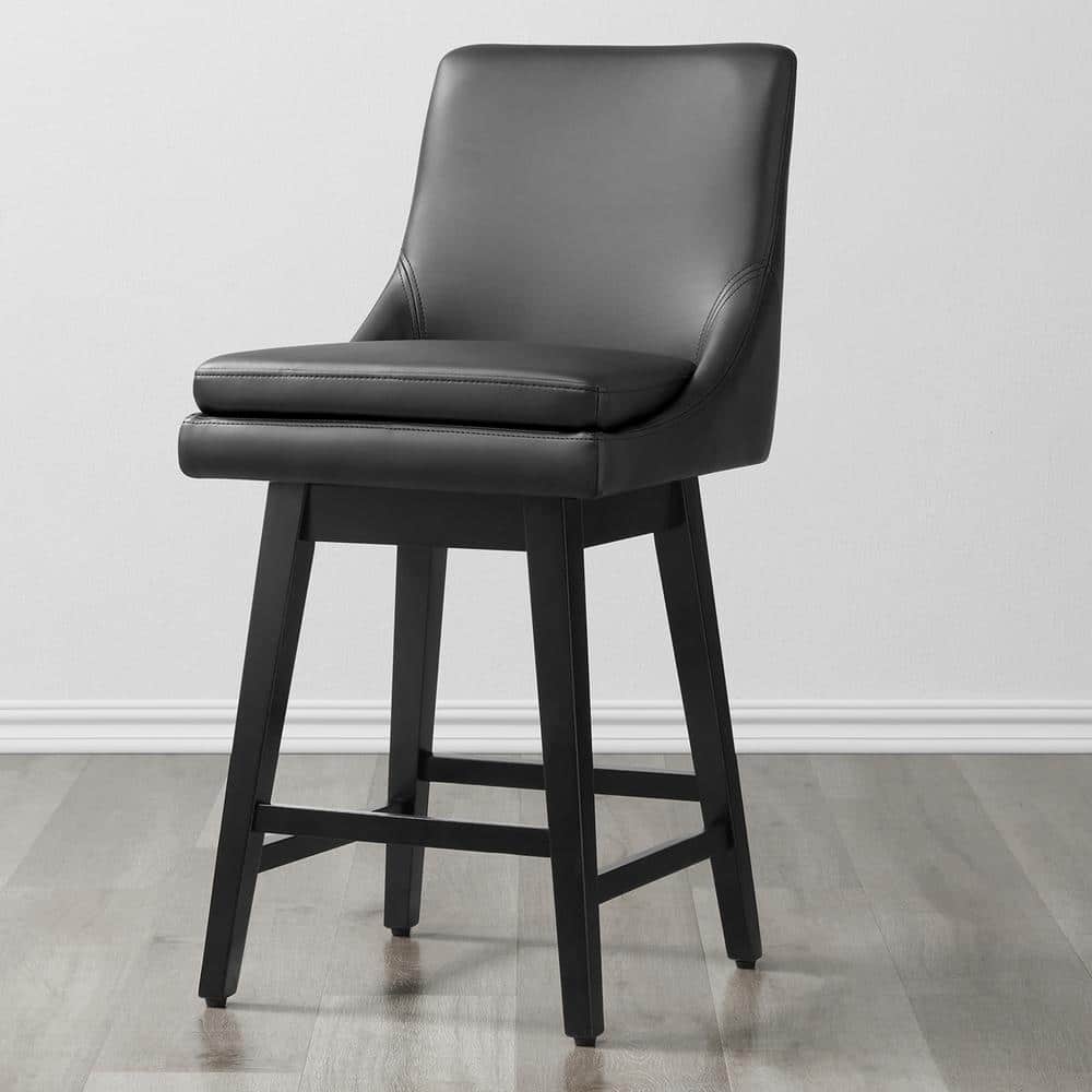 Reviews for Spruce & Spring Fiona 26.8 in. Black Solid Wood Frame ...
