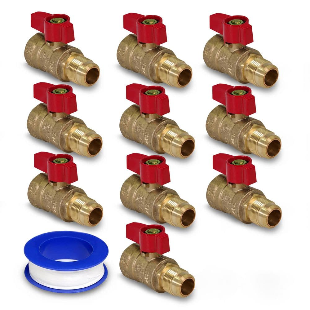 CMI inc 1/2 in. Flare x 1/2 in. Female Iron Pipe Threaded Gas Ball ...