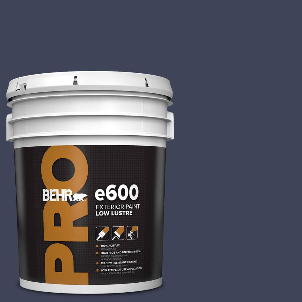 BEHR PRO 5 gal. #MQ5-09 Manhattan Blue Low Luster Exterior Paint ...