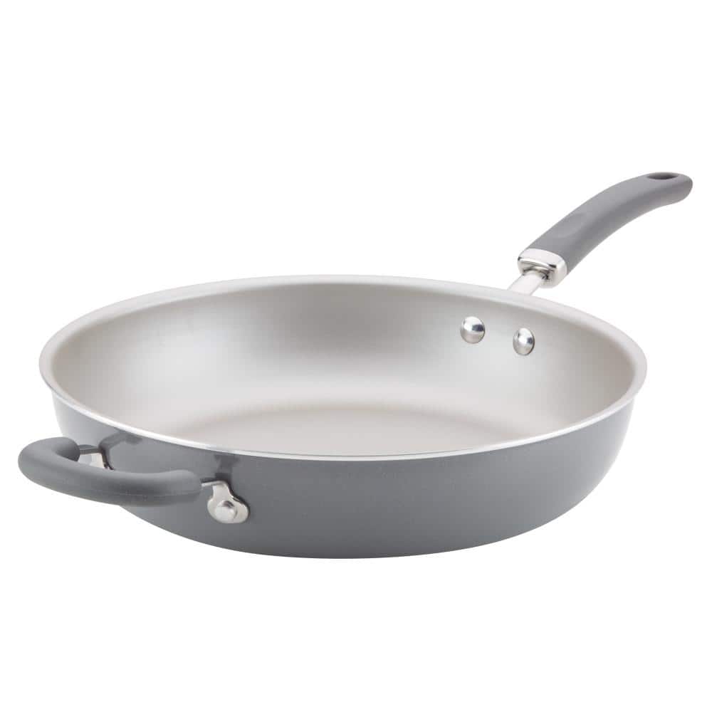 Rachael Ray Create Delicious 12 .5 in. Aluminum Nonstick Deep Skillet ...