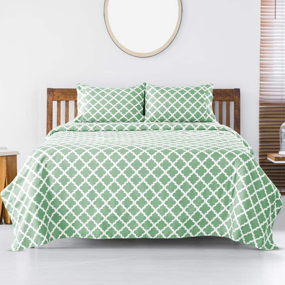 LDC LUX DECOR COLLECTION Lux Decor 4-Piece Microfiber Sheet Set ...