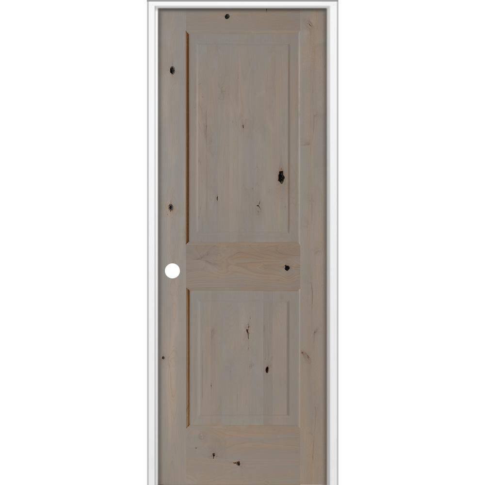 Reviews for Krosswood Doors 28 in. x 80 in Rustic Knotty Alder 2 Panel ...