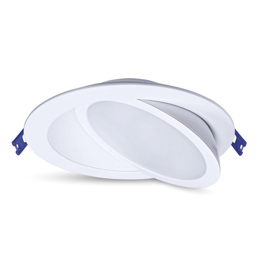 Leviton 6 in. Round Adjustable Slim Integrated LED Recessed Downlight ...