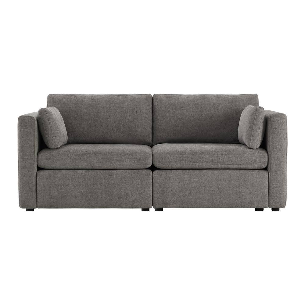 Spruce & Spring Rhea 79 in. Straight Arm Fabric Straight Modular Sofa ...