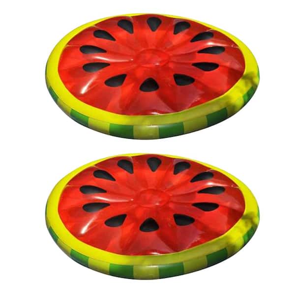 Swimline Red Circle Vinyl Inflatable Watermelon Slice Pool Lake Ocean ...