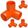 Formufit 1 in. Furniture Grade PVC 3-Way Elbow in Orange (4-Pack ...