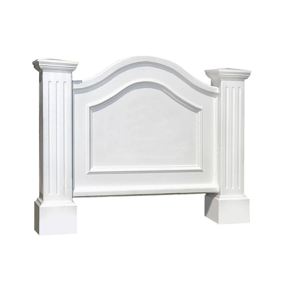 Mayne Nantucket 32 in. x 40 in. White Polyethylene Address Sign 5820WH ...