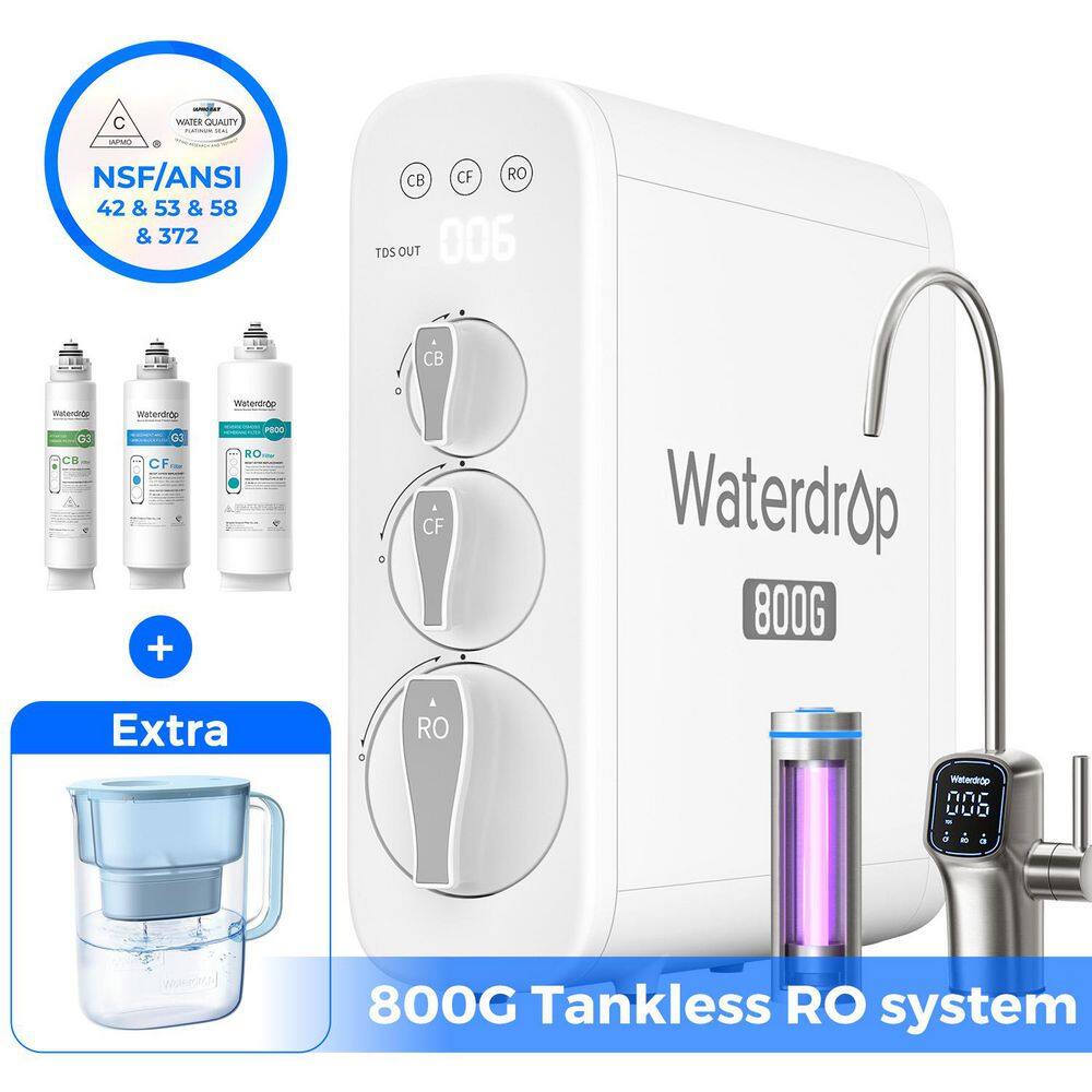 Waterdrop G3P800 RO System NSF/ANSI 42 and 53 and 58 and 372 Certified ...
