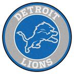 FANMATS NFL Detroit Lions Blue 2 ft. x 2 ft. Round Area Rug 17958