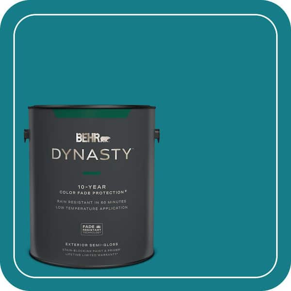 BEHR DYNASTY 1 gal. #PPU13-01 Caribe Semi-Gloss Exterior Stain-Blocking ...