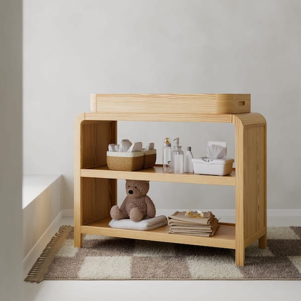 Storkcraft Santos Natural Changing Table with Removable Changing Table ...