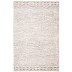 SAFAVIEH Abstract Ivory/Gray 8 ft. x 10 ft. Geometric Striped Area Rug ...