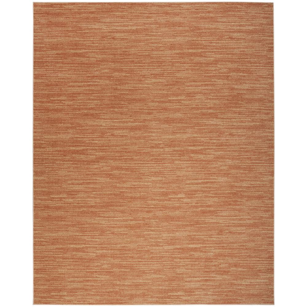 Nourison Essentials 12 ft. x 15 ft. Rust Abstract Contemporary Indoor ...