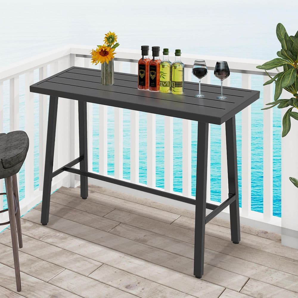 Liviza Metal Outdoor Counter Height Bar Table TDS12152 - The Home Depot