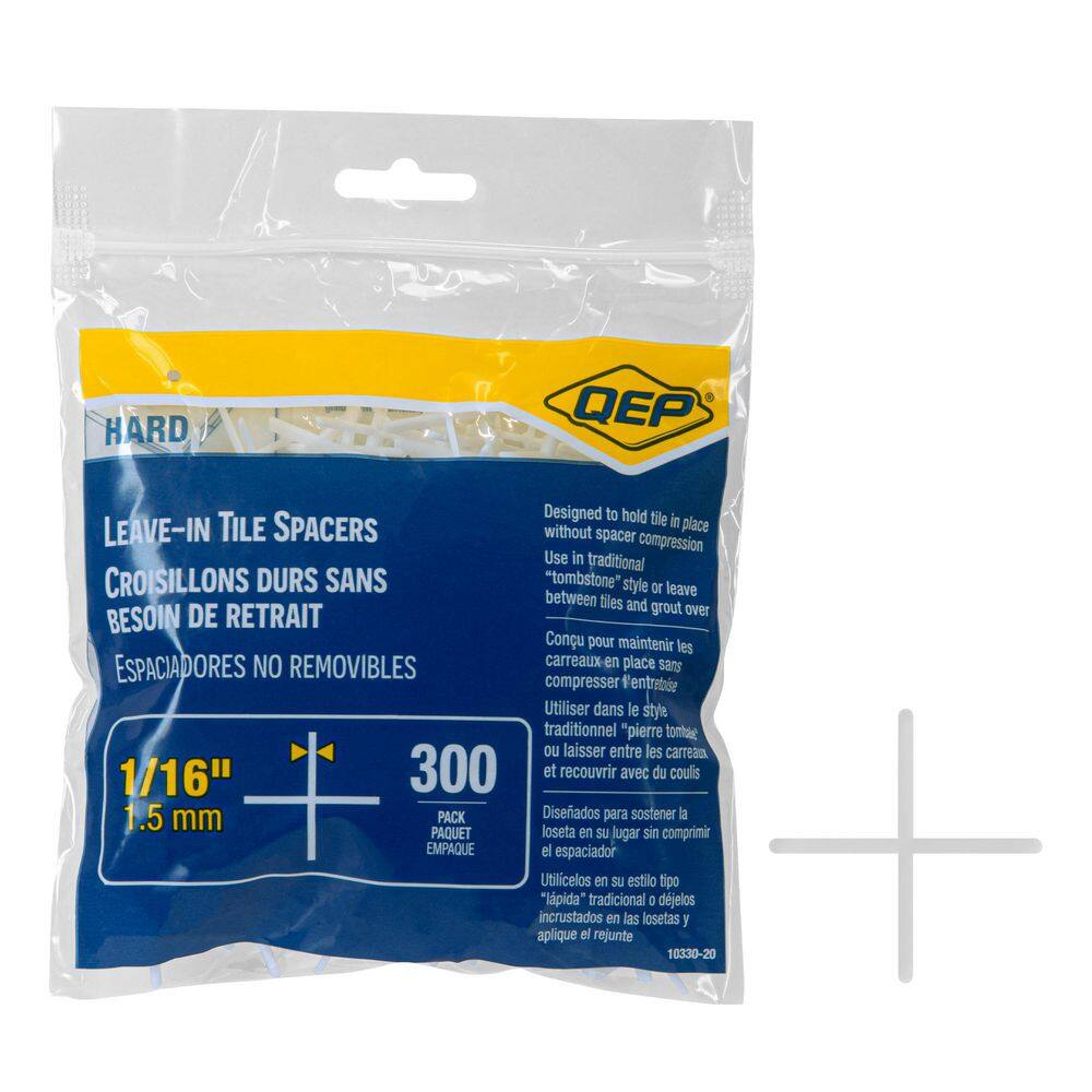 QEP 1/16 in. Hard Tile Spacers for Traditional or LeaveIn Installation ...