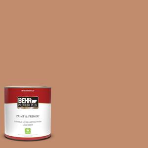 BEHR ULTRA 1 qt. #240F-4 Tiny Fawn Semi-Gloss Enamel Exterior Paint ...