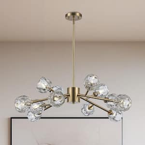 Bel Air Lighting Sequoia 8-Light Gold Modern Sputnik Chandelier with ...