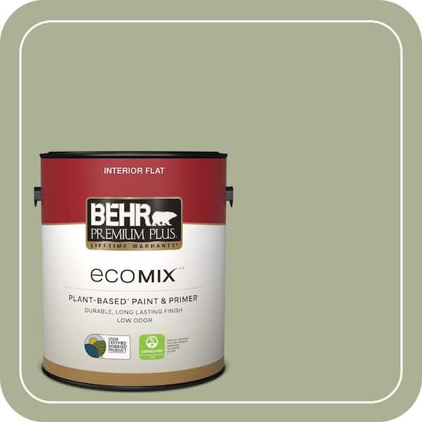 BEHR PREMIUM PLUS 1 gal. #PPU10-06 Spring Walk Flat EcoMix Plant-Based ...