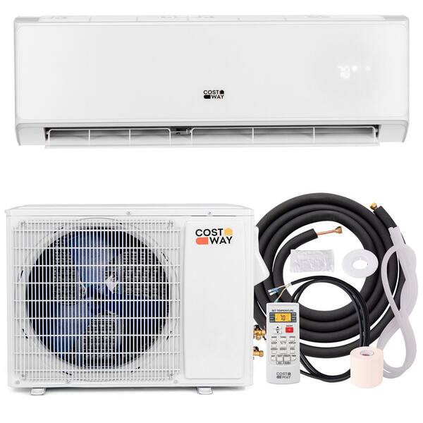 Costway 22000 BTU 2 Ton Ductless Mini Split Air Conditioner with Heat Pump 208 Volt to 230 Volt Wi Fi Enabled in White HCST02712 The Home Depot