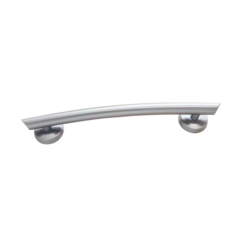 Grabcessories 20 in. x 1.25 in. Curved Contemporary Grab Bar with Grips ...