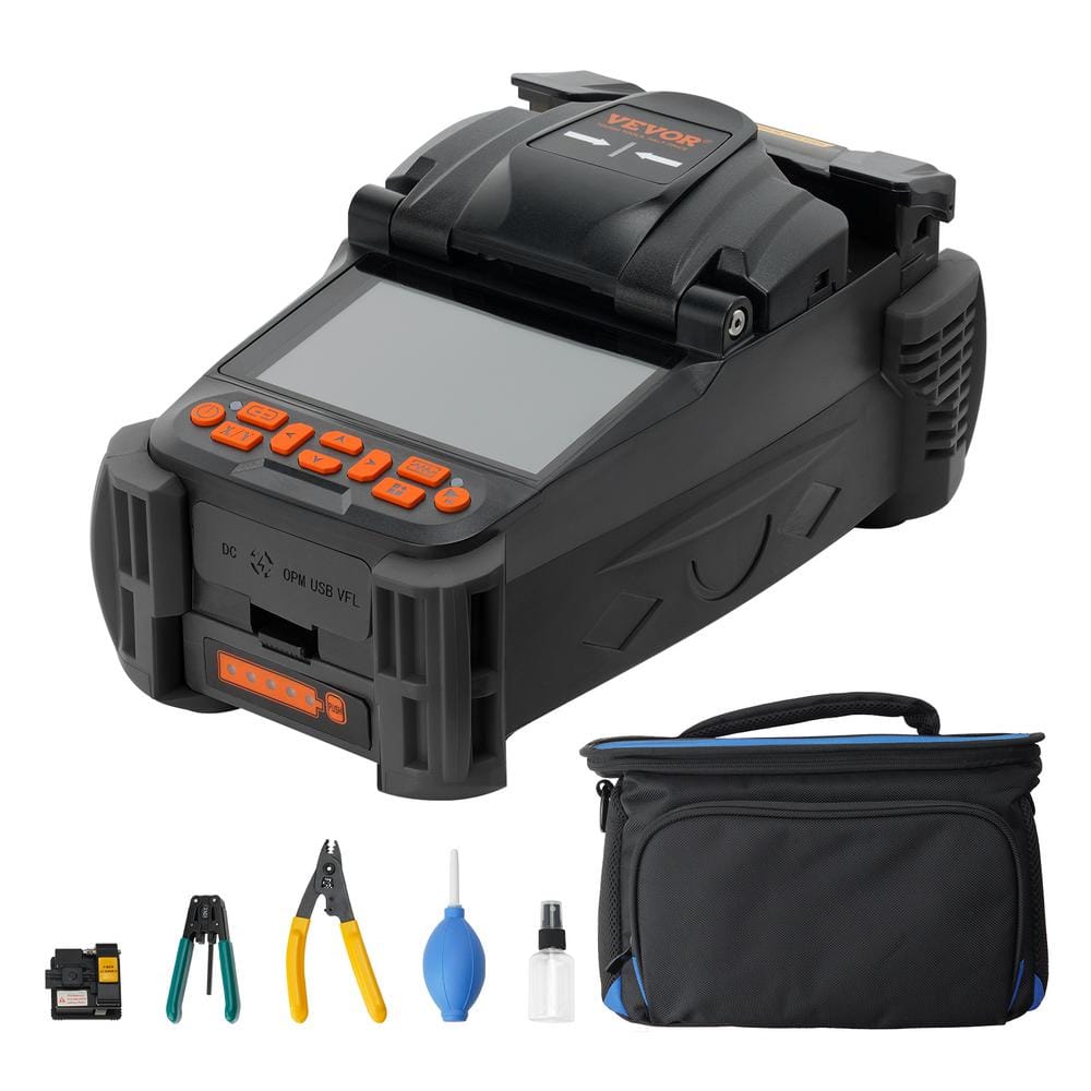 VEVOR Fiber Fusion Splicer 6 Motor Optical Fiber Cleaver Kit Auto Focus ...