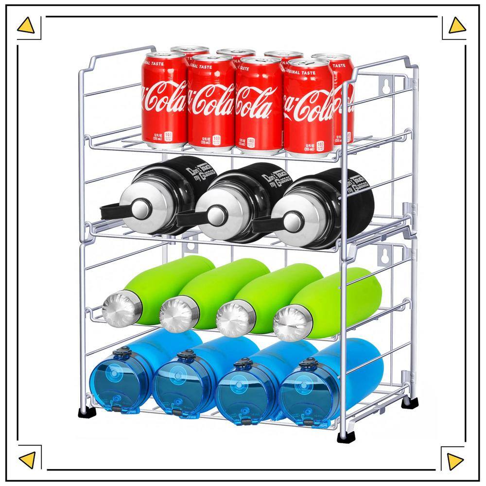 dubbin 2 Tier (2 Pack) Stackable Freestanding Water Bottle Storage Rack ...