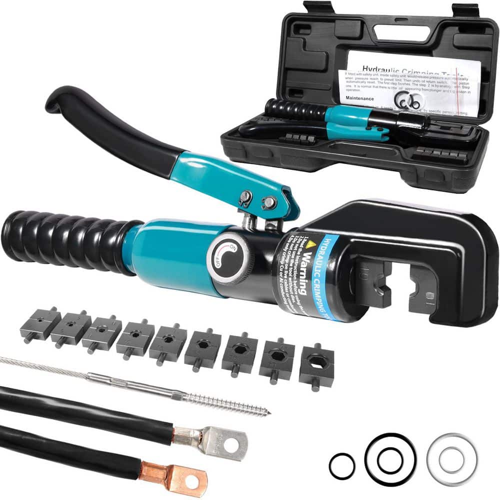 Hydraulic Crimping Tool with 9 Pairs Hexagonal Dies for Copper Aluminum ...