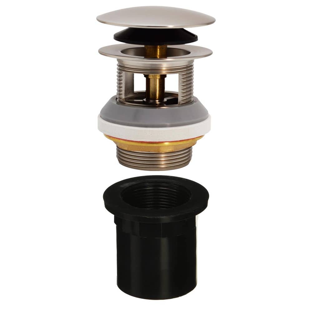 Westbrass Integrated Overflow Drain 1-1/2 in. NPSM Coarse Thread Tip ...