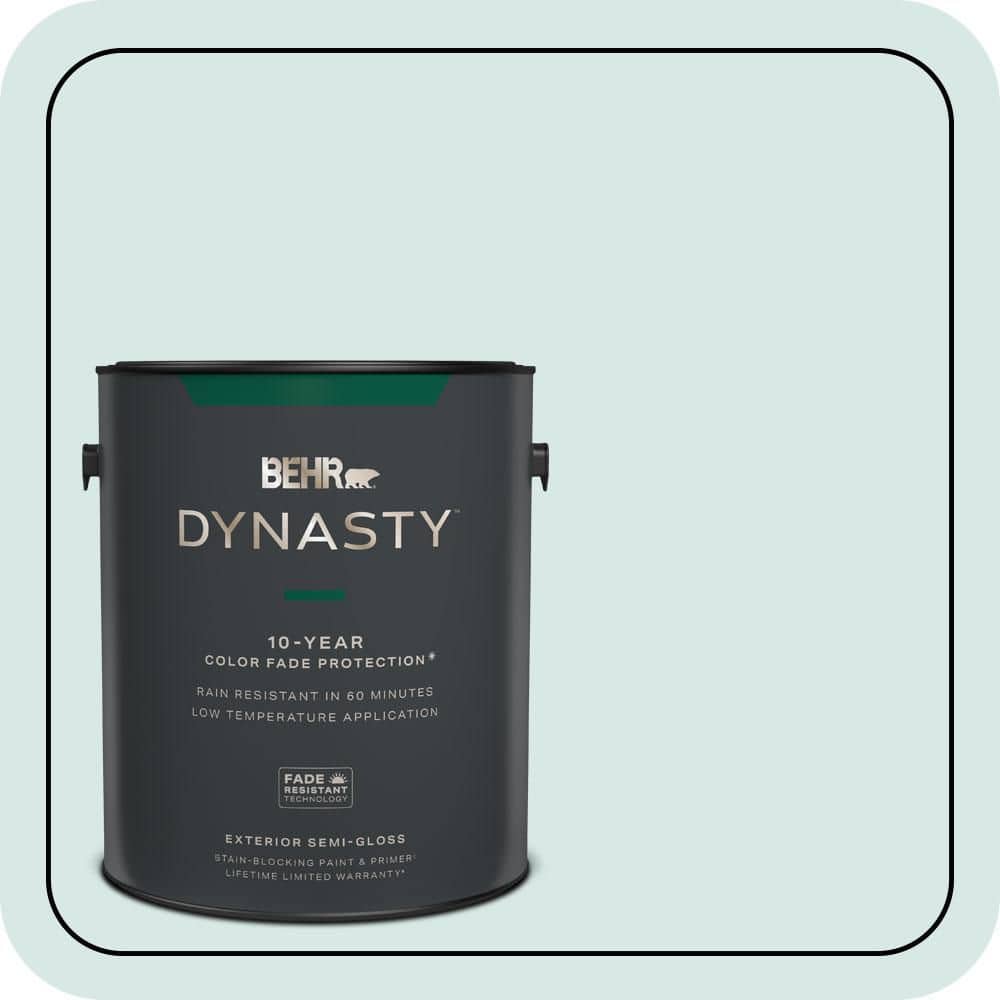BEHR DYNASTY 1 gal. #500E-2 Aqua Breeze Semi-Gloss Exterior Stain ...