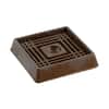 Shepherd 2 in. Brown Square Smooth Rubber Floor Protector Furniture ...
