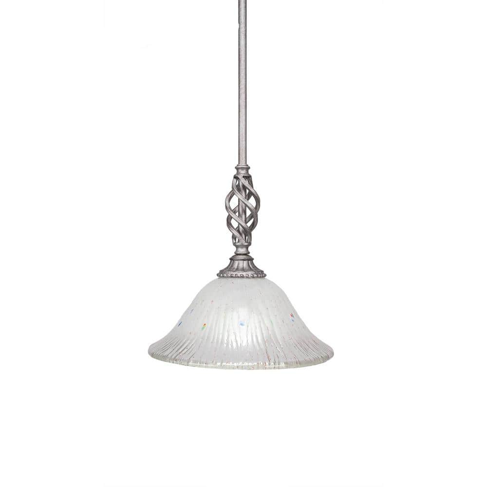 Bridgewater 100 W 1-Light Aged Silver Standard Mini Pendant Light with ...