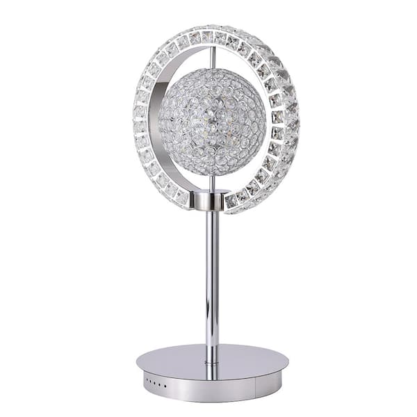 Abigail 26.7 in. Chrome LED Table Lamp 6430T - The Home Depot