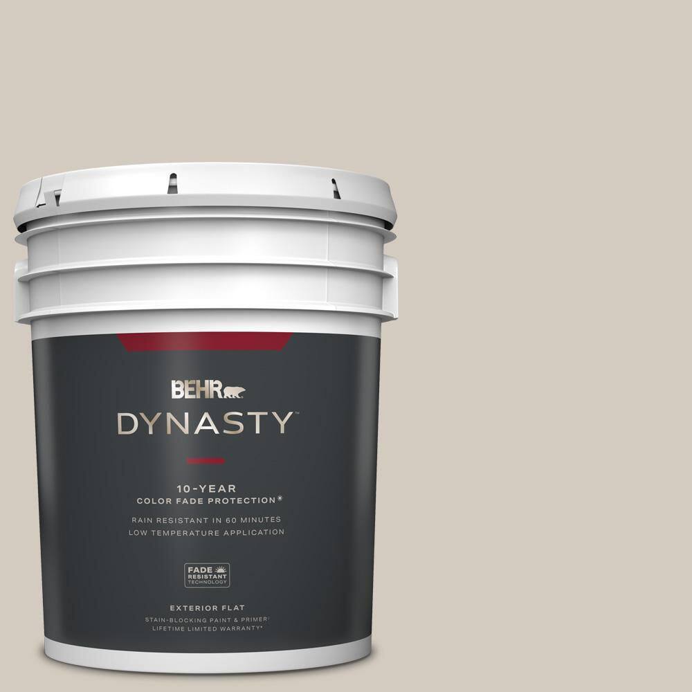 BEHR DYNASTY 5 gal. #N220-2 Ashen Tan Flat Exterior Stain-Blocking ...