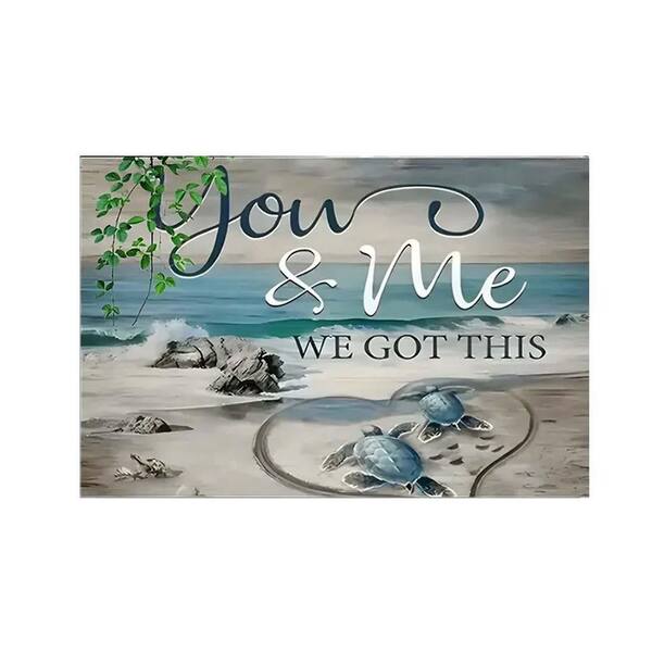 Framed Canvas Print-"You & Me-We Got This" Beach Scene Wedding ...